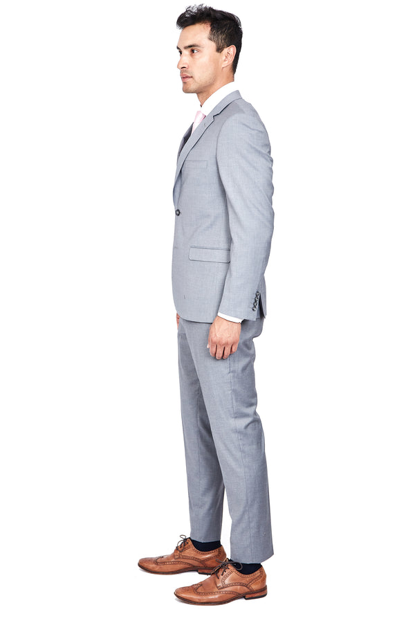 Stretch Suit-Light Grey - The Suit Spot